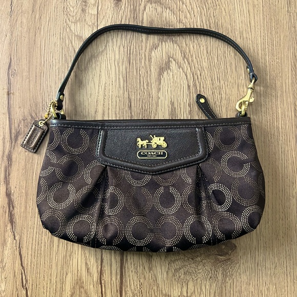 Coach | Bags | Coach Madison Op Art Wristlet Purse | Poshmark